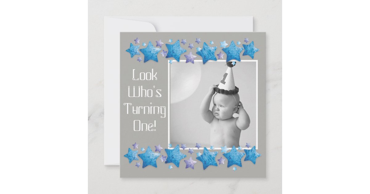 Look Who's Turning 1, First Birthday Invitation | Zazzle