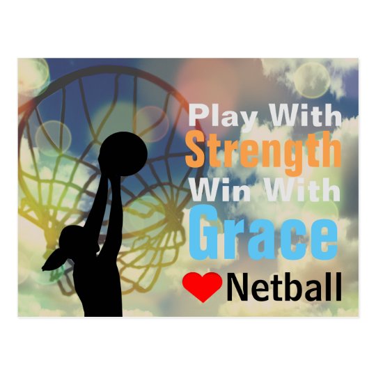 Love Netball Motivational Quote Postcard | Zazzle.com.au