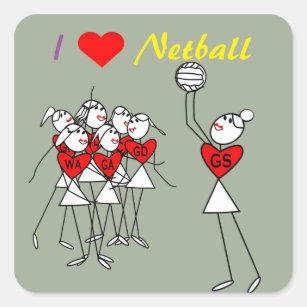 I Love Netball Stickers | Zazzle AU