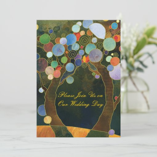 Love Trees(in Blue): Formal Wedding Invitations | Zazzle