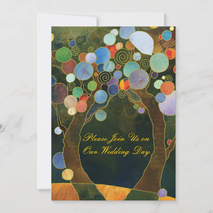 Love Trees(in Blue): Formal Wedding Invitations | Zazzle