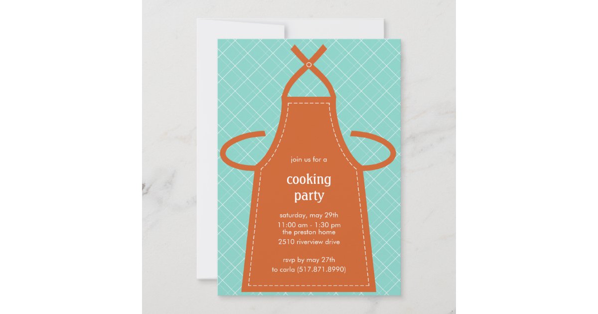 Lovely Apron Summer Party/Cooking Party Invitation | Zazzle