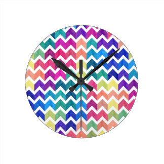 Abstract Chevron Wall Clocks | Zazzle.com.au
