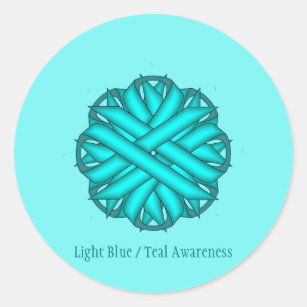 Ovarian Cancer Teal Ribbon Stickers | Zazzle AU