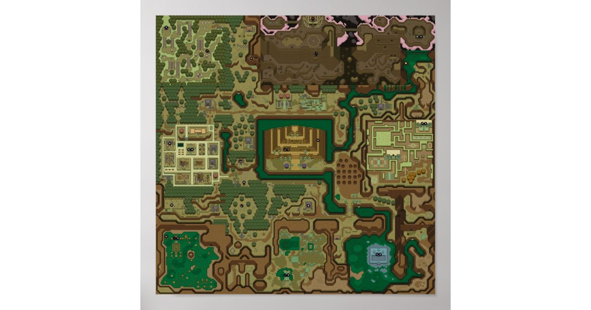 LttP Dark World Map Poster | Zazzle