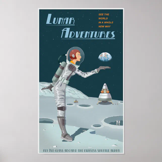 Lunar Adventures Poster | Zazzle