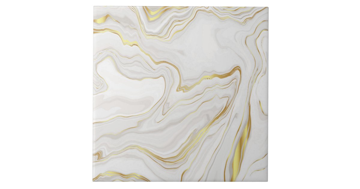 Luxury gold marble background ceramic tile | Zazzle