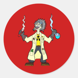 Mad Scientist Stickers | Zazzle AU