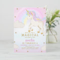 Magical Pastel Unicorn Rainbow Party Birthday Invitation | Zazzle
