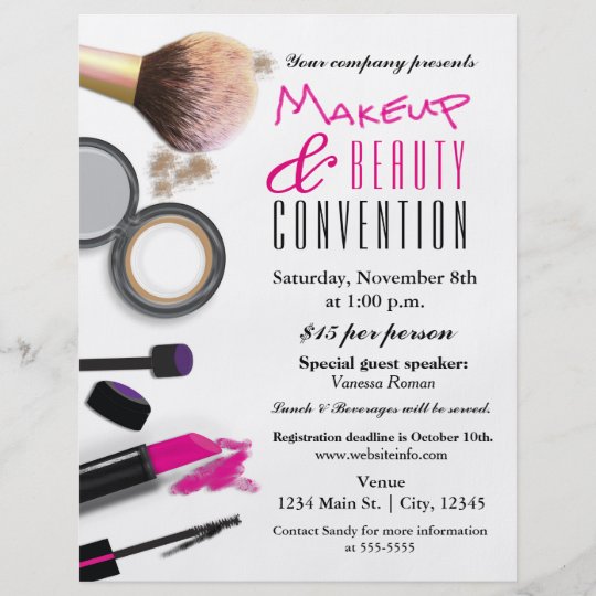 Makeup & Beauty Chic Glam Event Flyer Poster | Zazzle.com.au