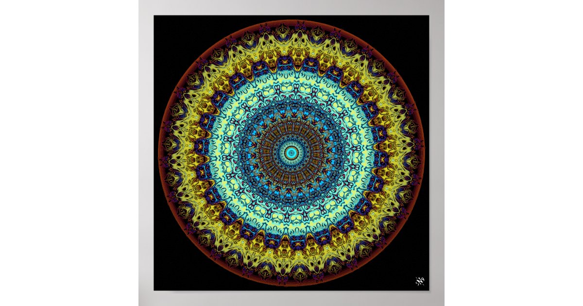 Mandala monsters (owls, gorillas & homunculi) poster | Zazzle