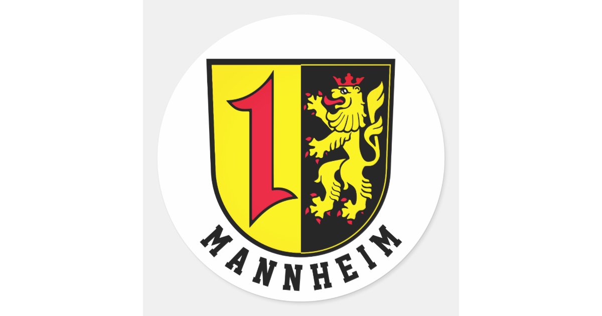 Mannheim coat of Arms Classic Round Sticker | Zazzle