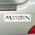 Mannikin Studios basic logo text bumper Bumper Sticker | Zazzle