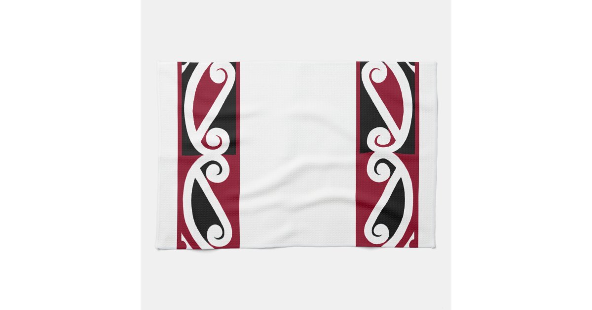 Maori Pattern Koru Tea Towel | Zazzle