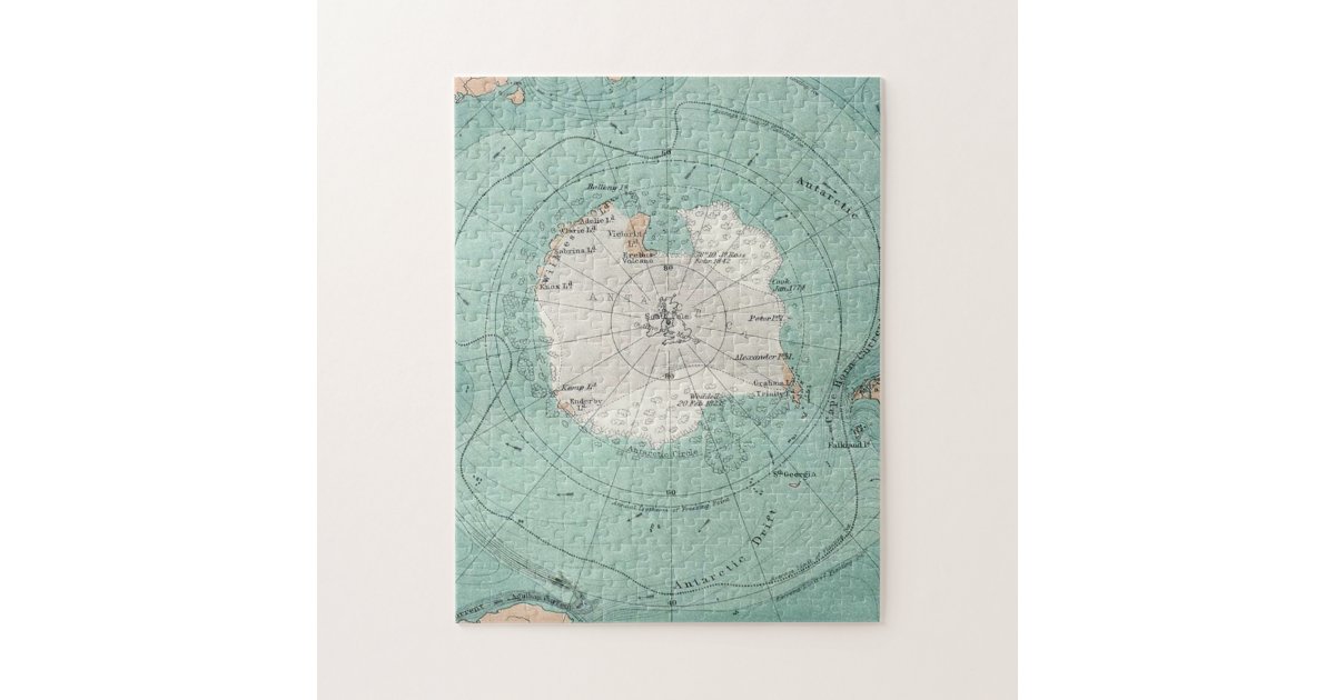 Map of Antarctica Jigsaw Puzzle | Zazzle