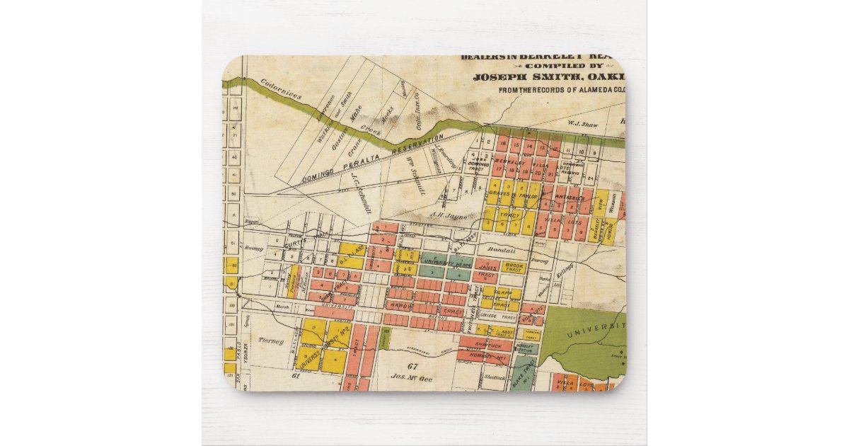 Map of Berkeley Mouse Pad | Zazzle