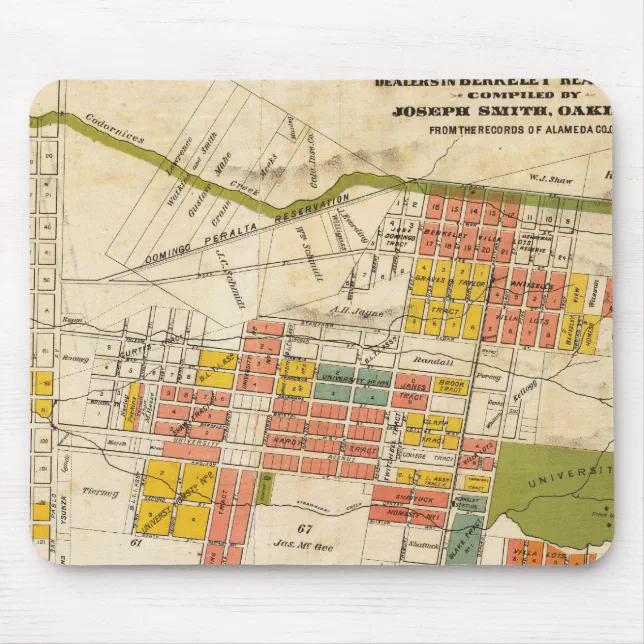Map of Berkeley Mouse Pad | Zazzle