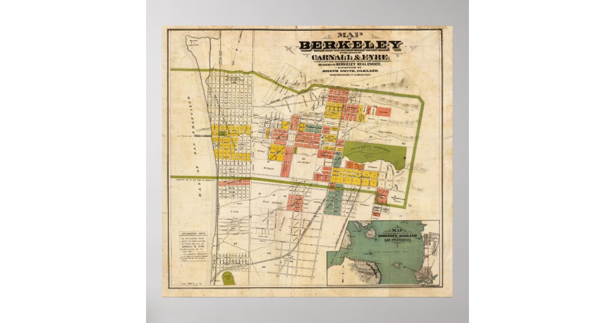 Map of Berkeley Poster | Zazzle