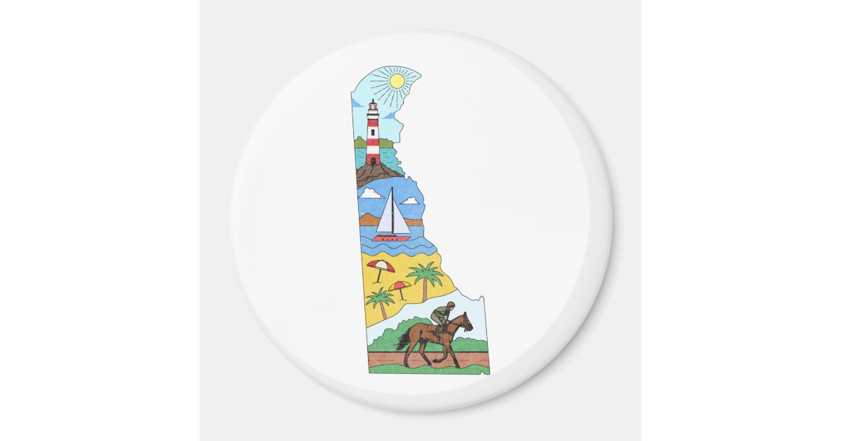 Map Of Delaware Sea Beach National Parks Magnet | Zazzle
