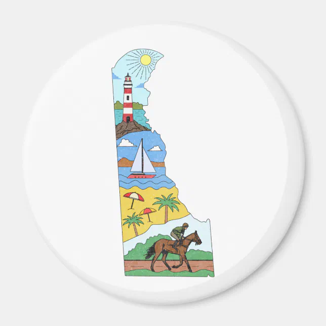 Map Of Delaware Sea Beach National Parks Magnet | Zazzle
