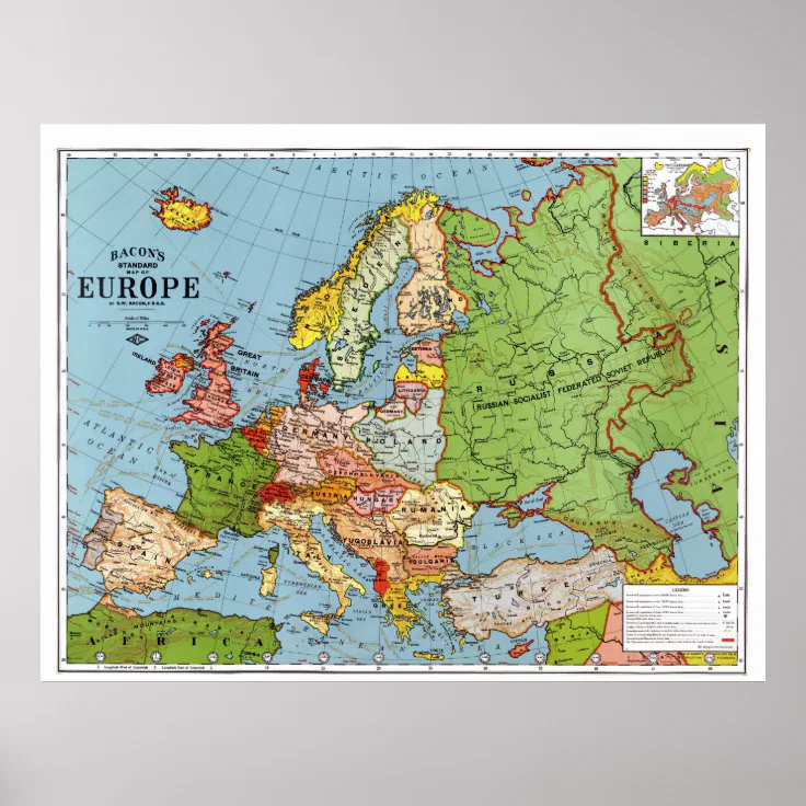 Map of Europe Poster | Zazzle