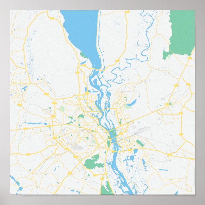 Map of Kyiv, Ukraine Poster | Zazzle.com.au