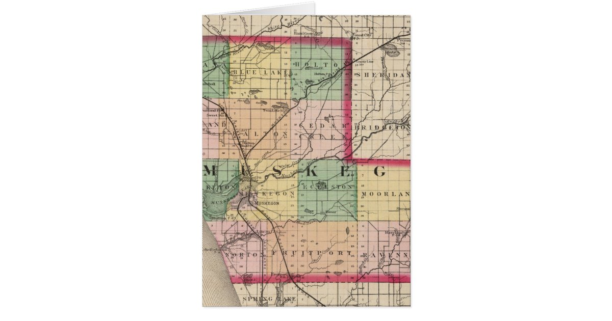 Map of Muskegon County, Michigan | Zazzle