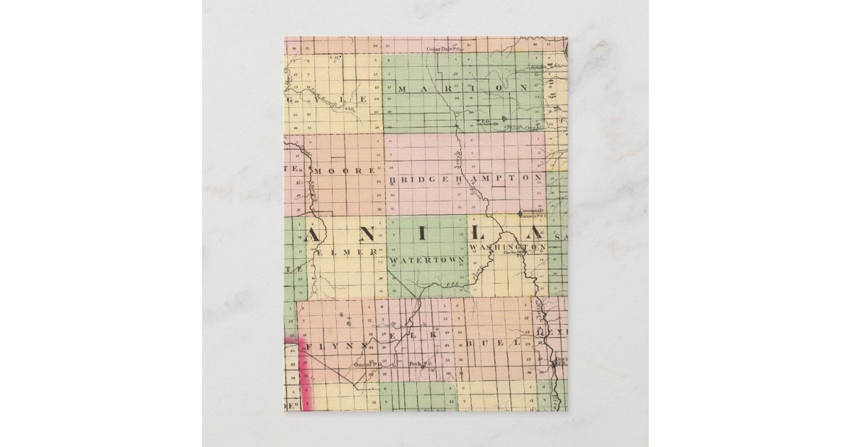 Map of Sanilac County, Michigan Postcard | Zazzle