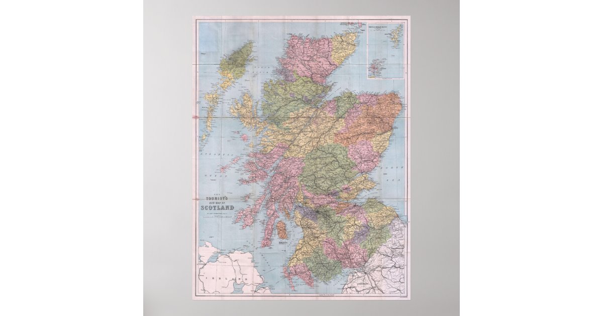 Map of Scotland Poster | Zazzle