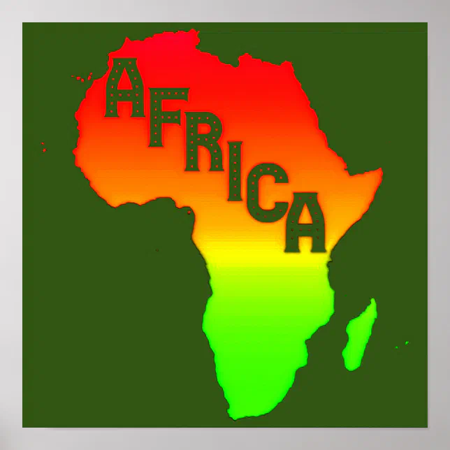 Map of the African Continent Poster | Zazzle