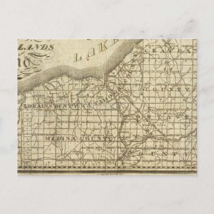 Map of The Western Reserve Postcard | Zazzle