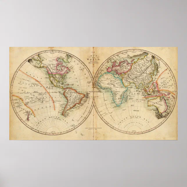Map of the World 3 Poster | Zazzle