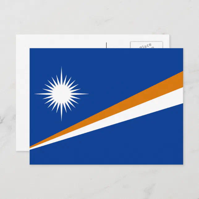 Marshallese Flag, Flag of The Marshall Islands Postcard | Zazzle