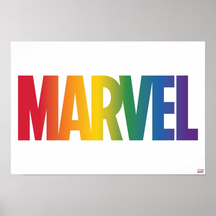 Marvel Rainbow Gradient Logo Poster | Zazzle