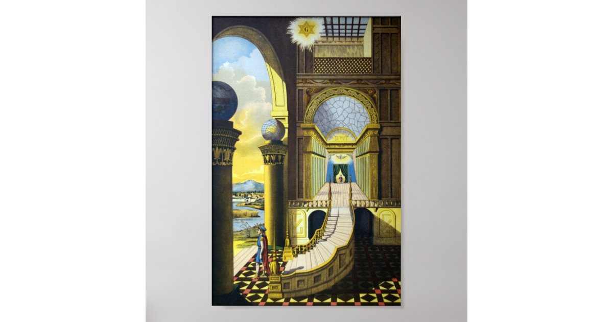 Masonic Tracing Board - Fellow Craft Poster | Zazzle Masonic Tracing Board - Fellow Craft Poster | Zazzle