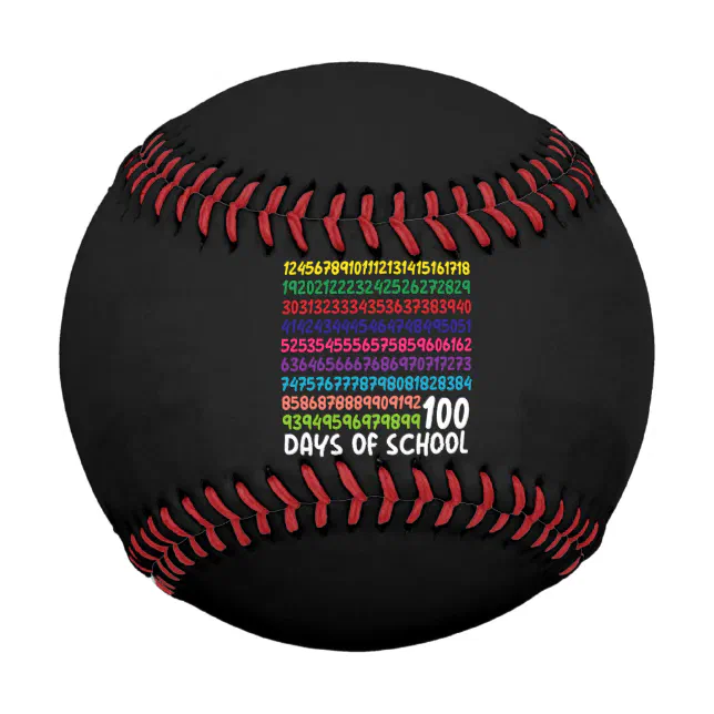 Math Numbers 100th Day of School Teacher Kids Baseball | Zazzle