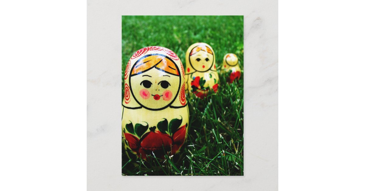 Matryoshka Ukrainian Folk Art Postcard | Zazzle