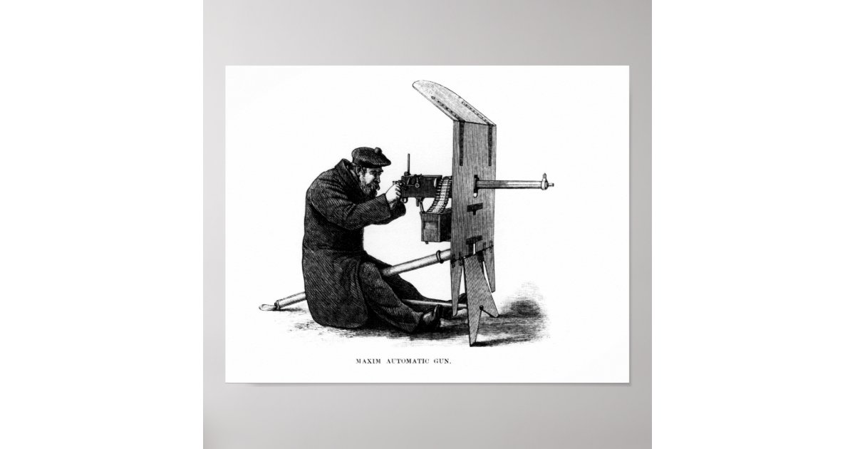 Maxim Automatic Gun Poster | Zazzle