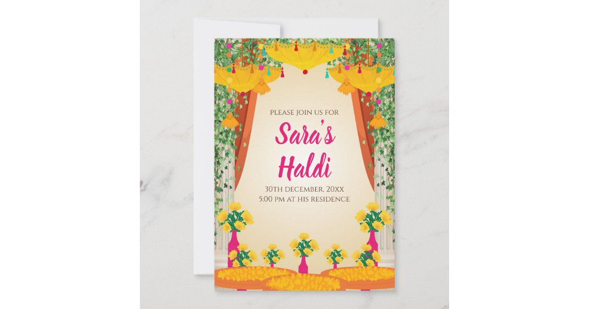 Mayoun invitations & Mehndi invite Haldi invites | Zazzle
