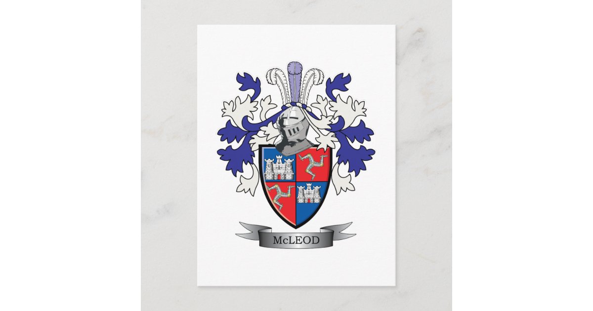 McLeod Family Crest Coat of Arms Postcard | Zazzle