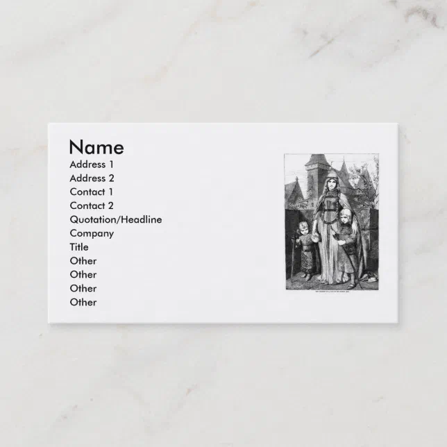 Mediaeval Times Business Card | Zazzle