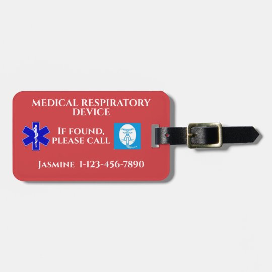 Medical Respiratory Device CPAP Machine Carry-On Luggage Tag | Zazzle ...