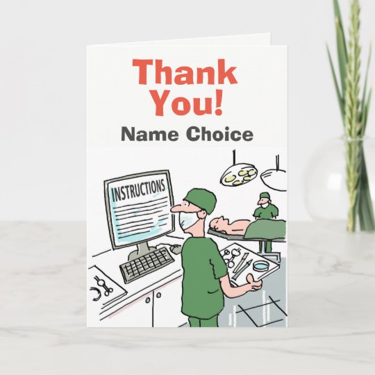Medical Thank You Card to Personalise Inside | Zazzle.com.au