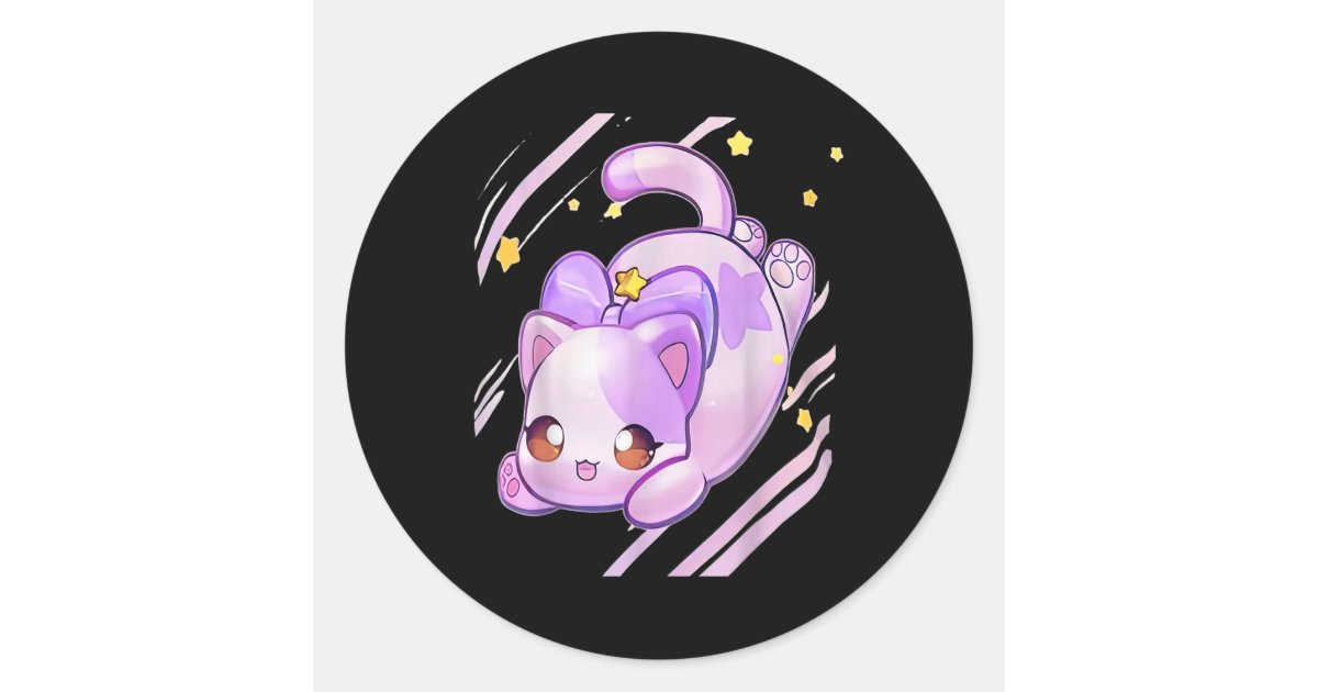 Meemeow Cats Plush Classic Round Sticker | Zazzle