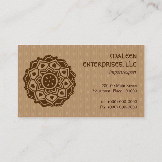 Mehndi Ornamental Business Cards | Zazzle.com.au