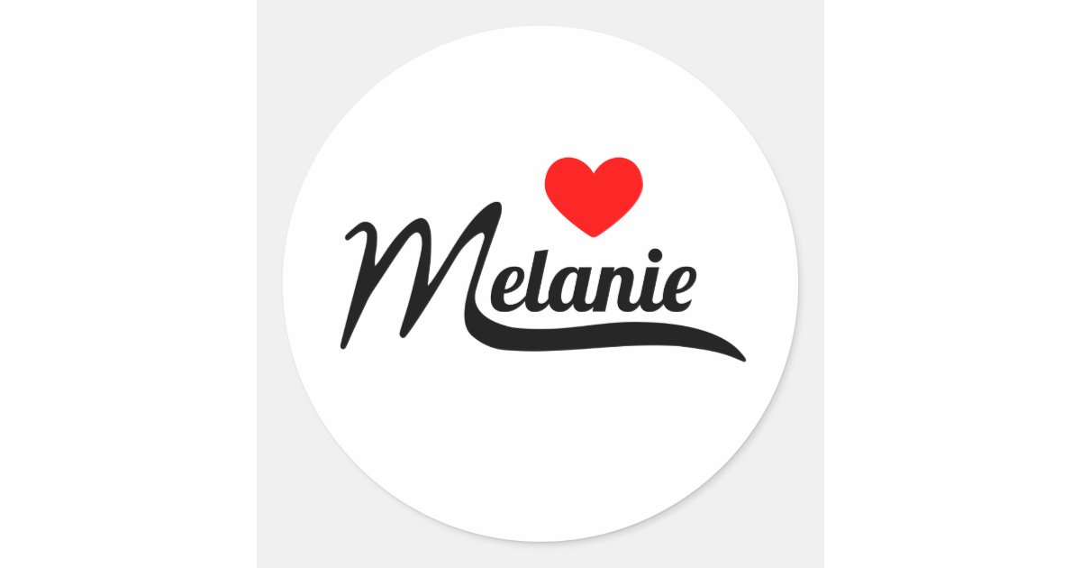 Melanie Classic Round Sticker | Zazzle