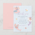 Mermaid Pool Party Girl Birthday Thank You Card | Zazzle