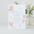 Mermaid Pool Party Girl Birthday Thank You Card | Zazzle