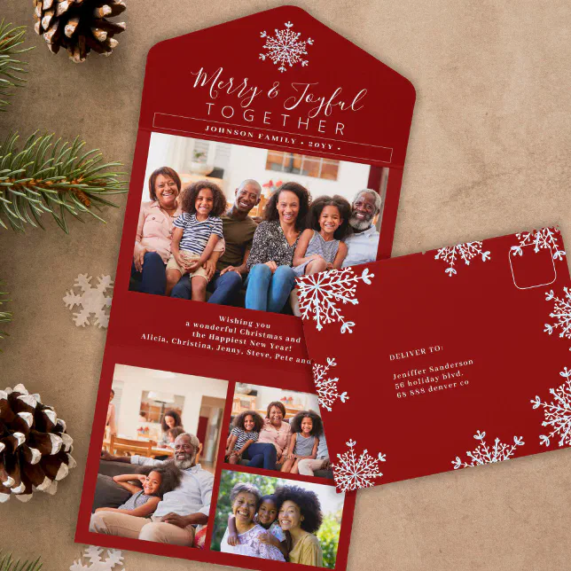 Merry and Joyful together 4 photo rustic Christmas All In One ...