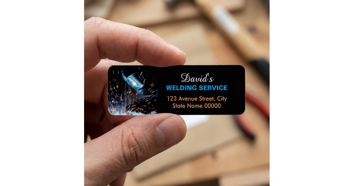 Metal Welding Fabrication Address Label Return Address Label | Zazzle